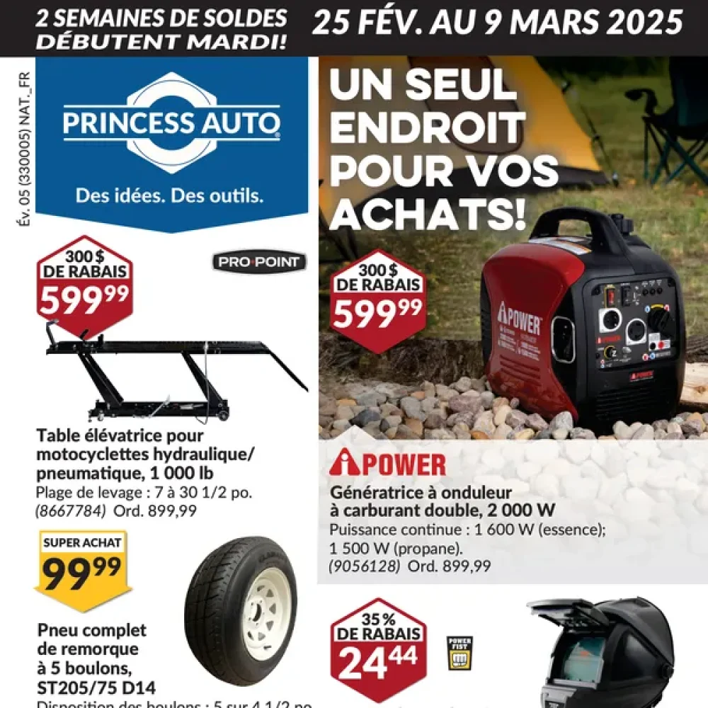Circulaire Princess Auto