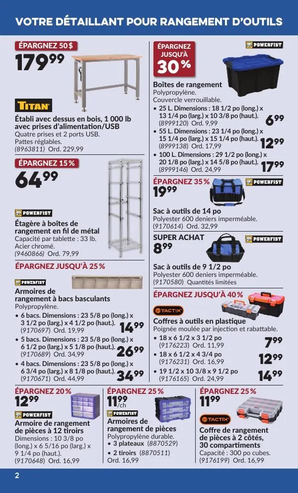 📬 Circulaire Princess Auto du 30 décembre 2025 au 11 janvier 2026
