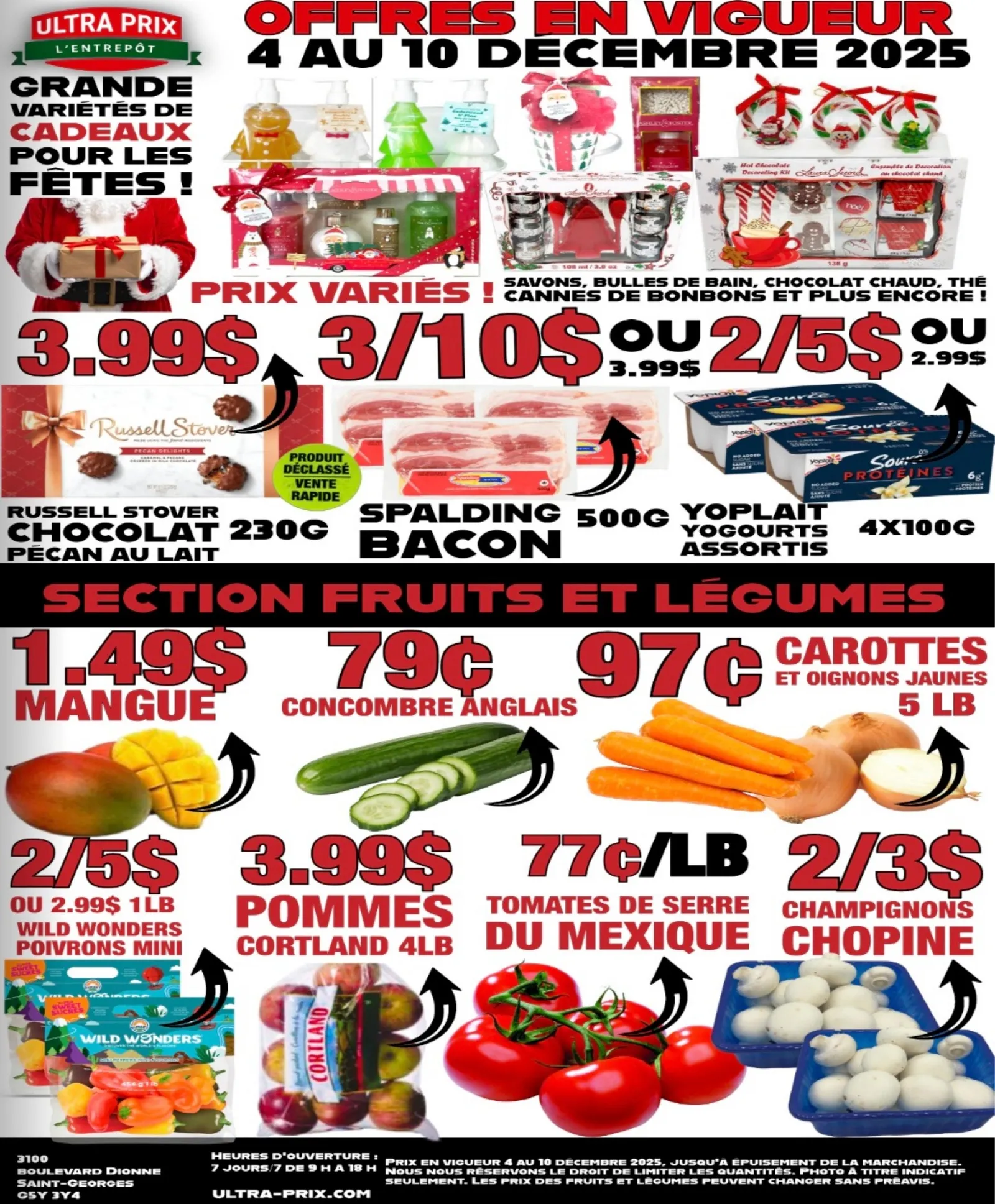 📬 Circulaire Ultra Prix L’entrepôt du 4 au 10 décembre 2025